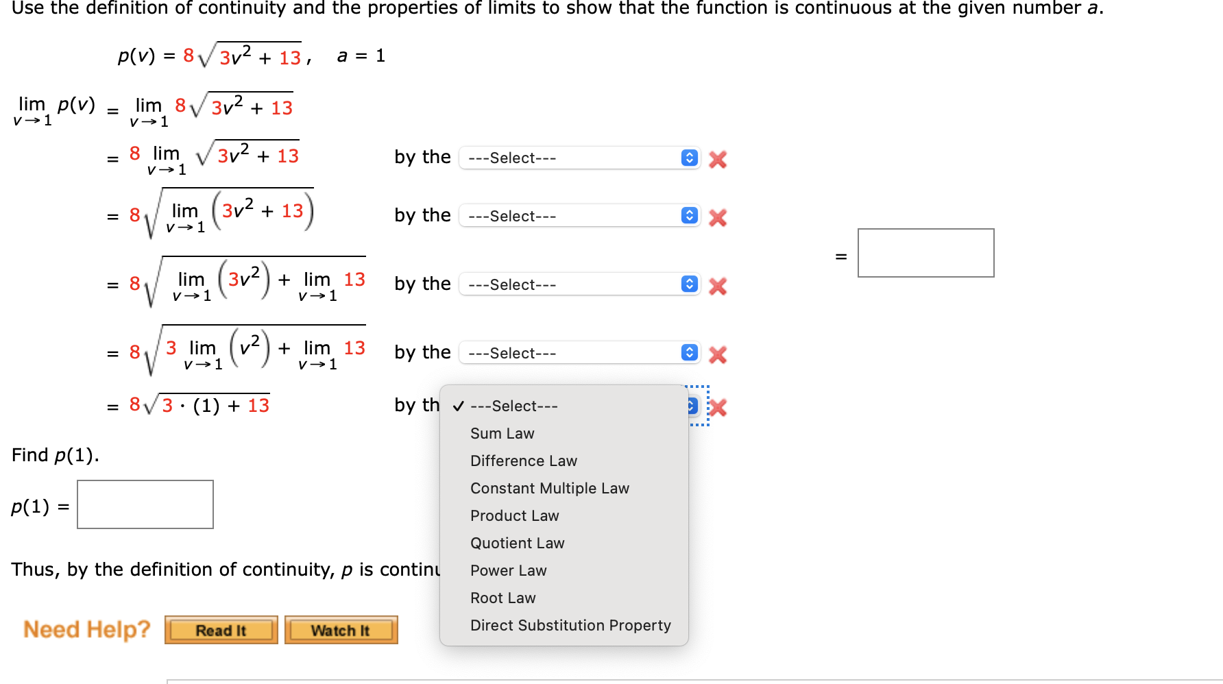 Solved Use The Definition Of Continuity And The Properties