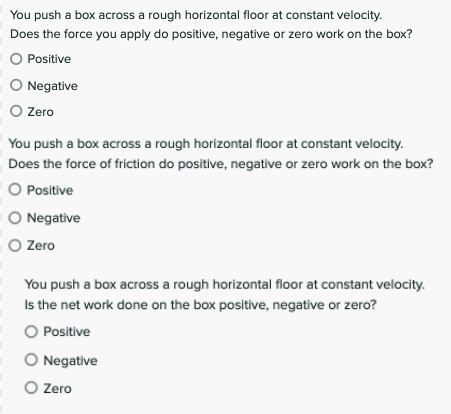 Solved You push a box across a rough horizontal floor at | Chegg.com