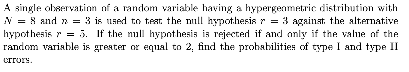 Solved A Single Observation Of A Random Variable Having A 8037