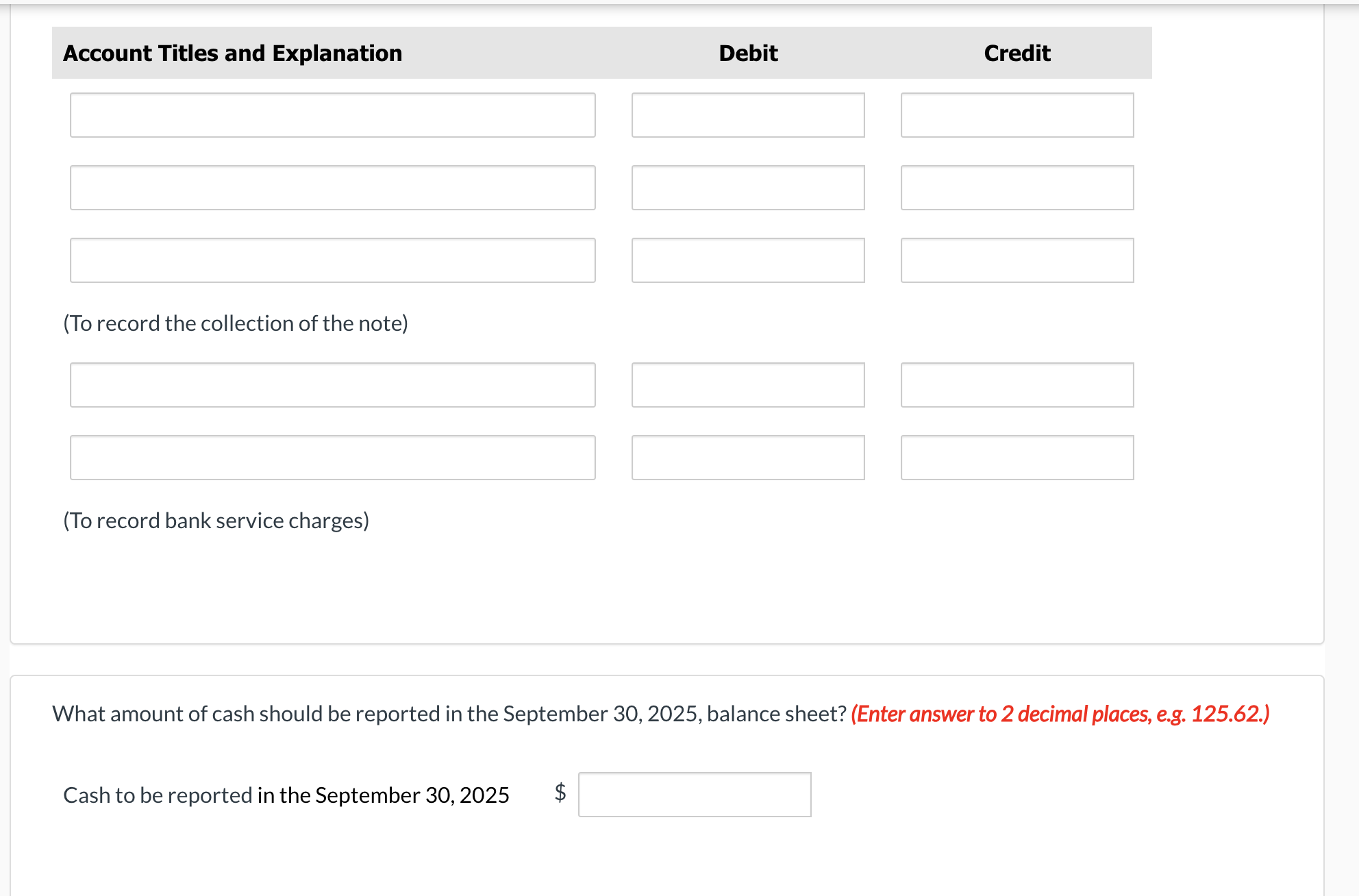 Solved Account Titles and ExplanationDebitCredit[(To record | Chegg.com