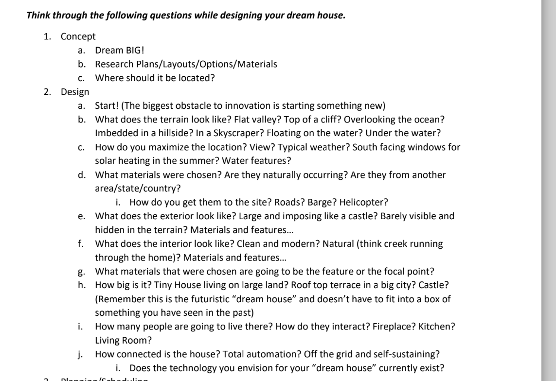 Solved Design Your Dream House.You have been given the | Chegg.com