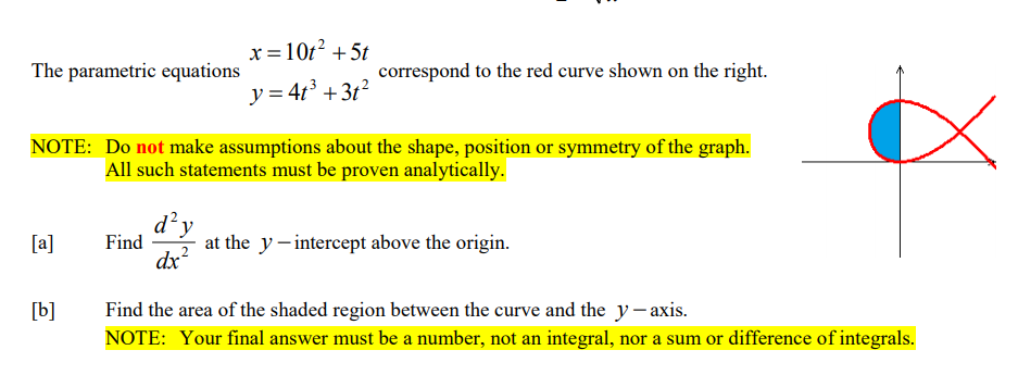 Solved x = 10t? + 5t The parametric equations correspond to | Chegg.com