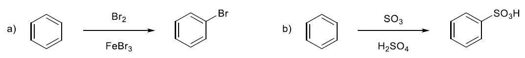 Solved Br2 Br SO3 SO3H a) b) FeBr 3 H2SO4 | Chegg.com