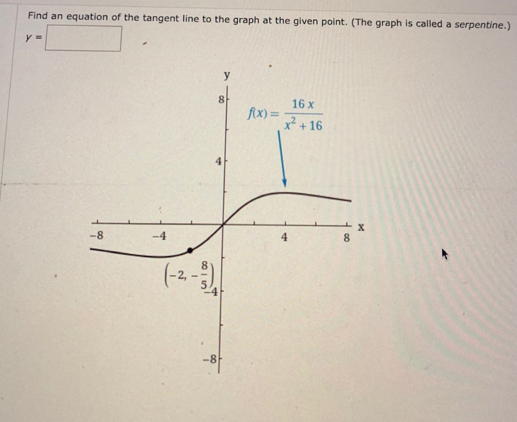 Solved Find an equation of the tangent line to the graph at | Chegg.com