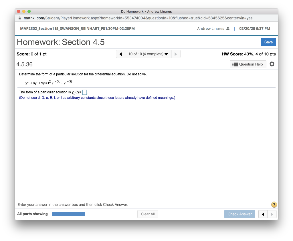 Solved Do Homework - Andrew Linares | Chegg.com
