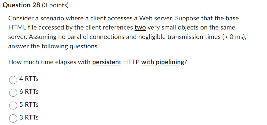 Solved Consider a scenario where a client accesses a Web | Chegg.com