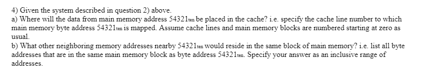 Solved 2) Given: A MIPS computer system with 2 GB of main | Chegg.com