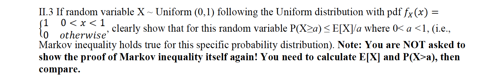 Solved Ii3 If Random Variable X∼ Uniform 01 Following 1633