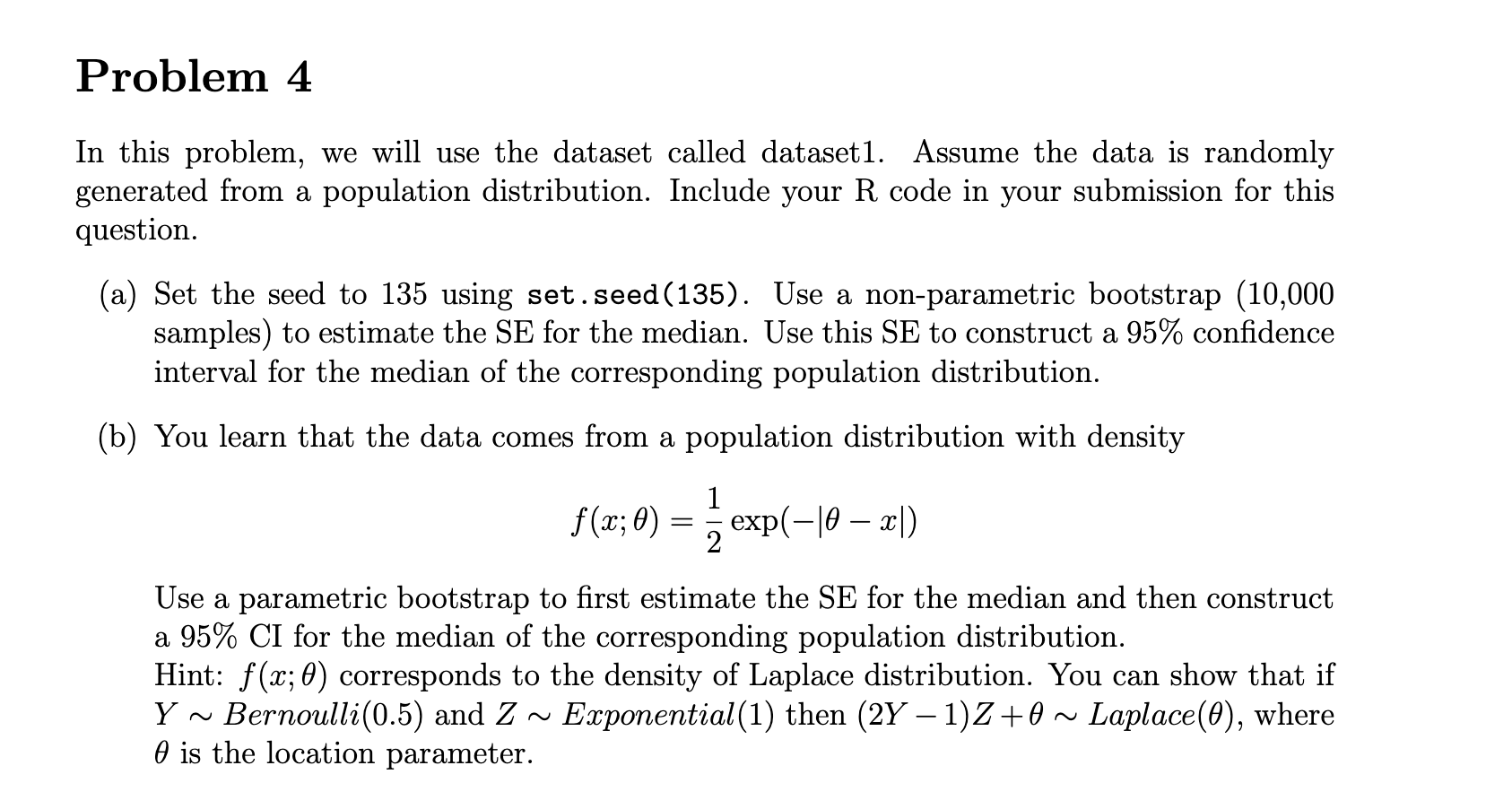 In this problem, we will use the dataset called | Chegg.com