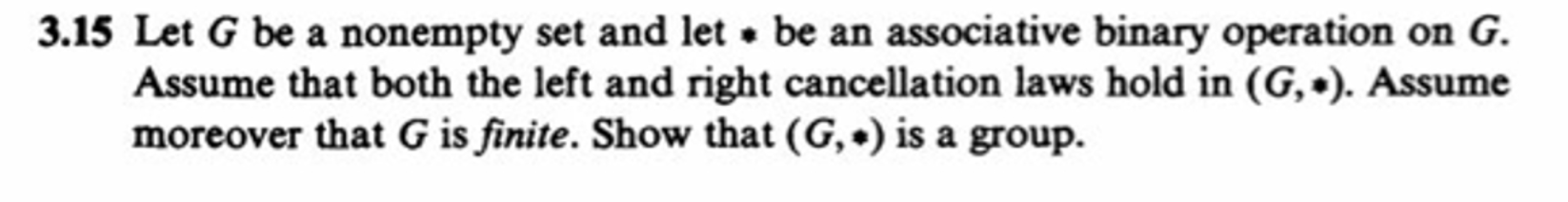 Solved 3.15 Let G be a nonempty set and let be an | Chegg.com