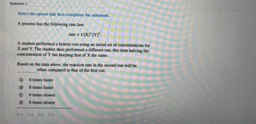 Solved Question 1 Select the option that best completes the | Chegg.com