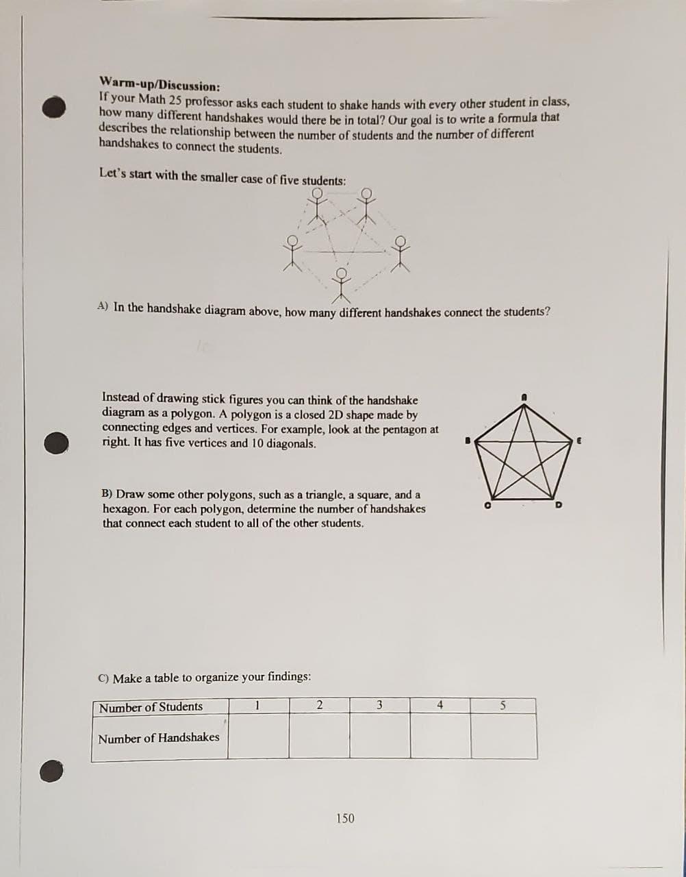 Solved Warm-up/Discussion: If your Math 25 professor asks | Chegg.com