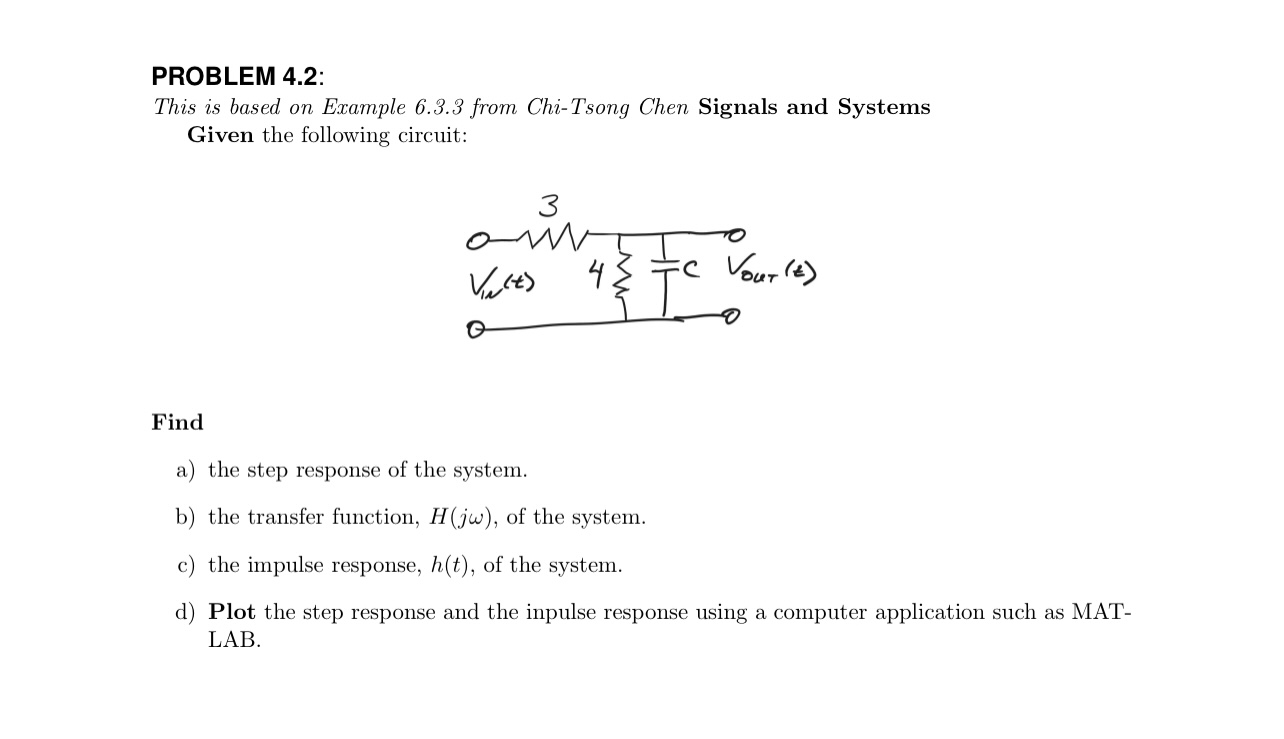 Solved Sig&Sys HW4 Please Help!! Urgent! Will like for full | Chegg.com