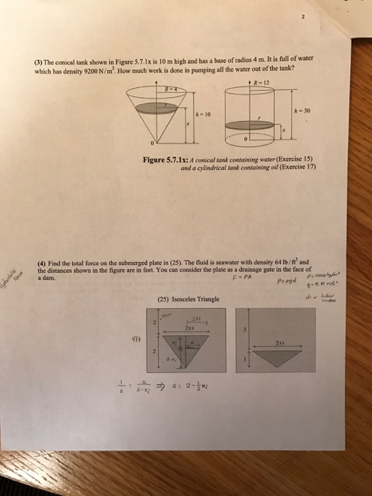 Solved The conical tank shown in Figure 5.7.1x is 10 m high | Chegg.com