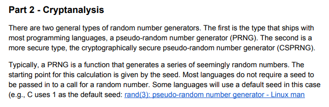 Solved Part 2 Cryptanalysis There Are Two General Types Of