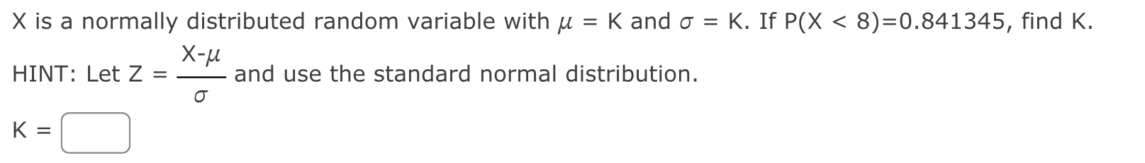 Solved X is a normally distributed random variable with 𝜇 = | Chegg.com