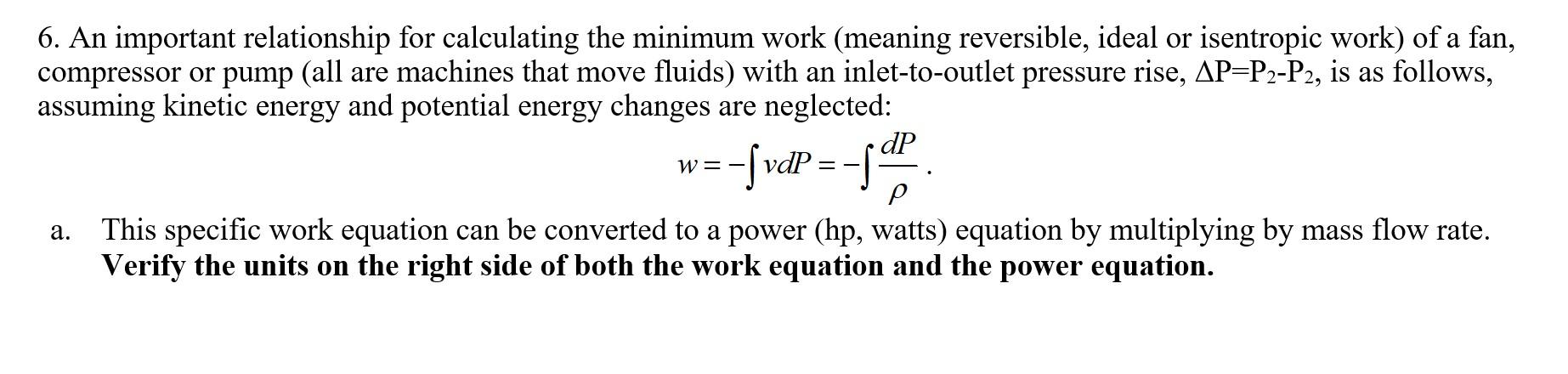 Solved 6. An important relationship for calculating the | Chegg.com
