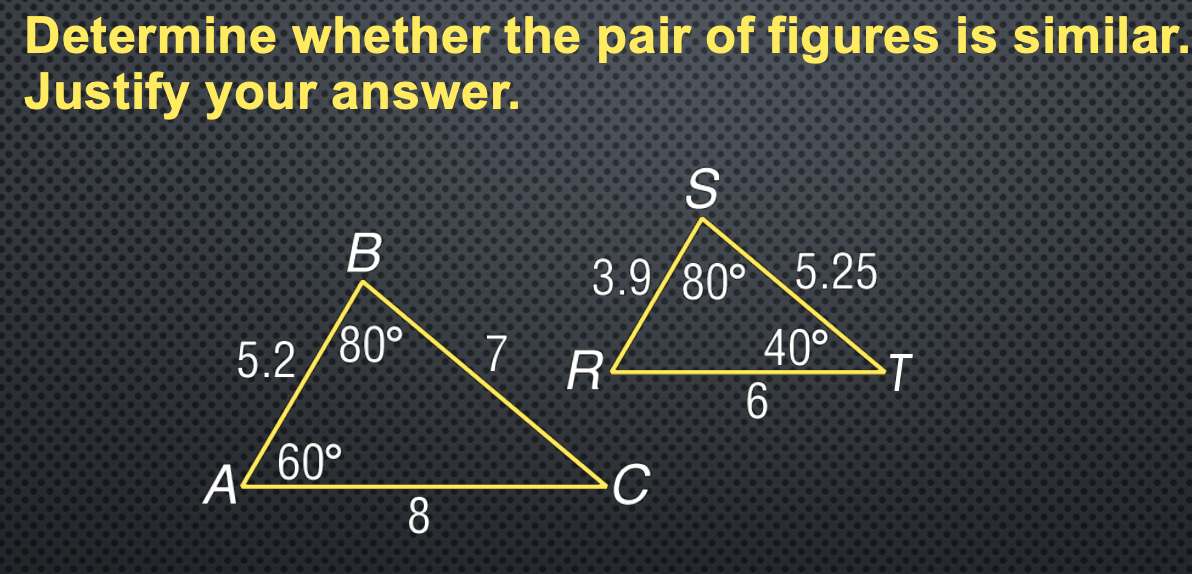 Solved Determine Whether The Pair Of Figures Is Similar