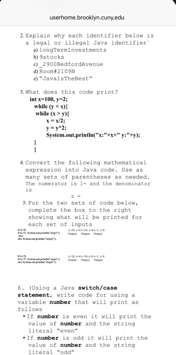 Solved 2. Explain why each identifier below is a legal or | Chegg.com