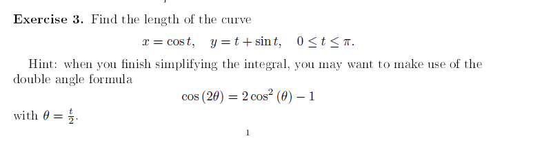 Solved Exercise 3. ﻿Find the length of the | Chegg.com