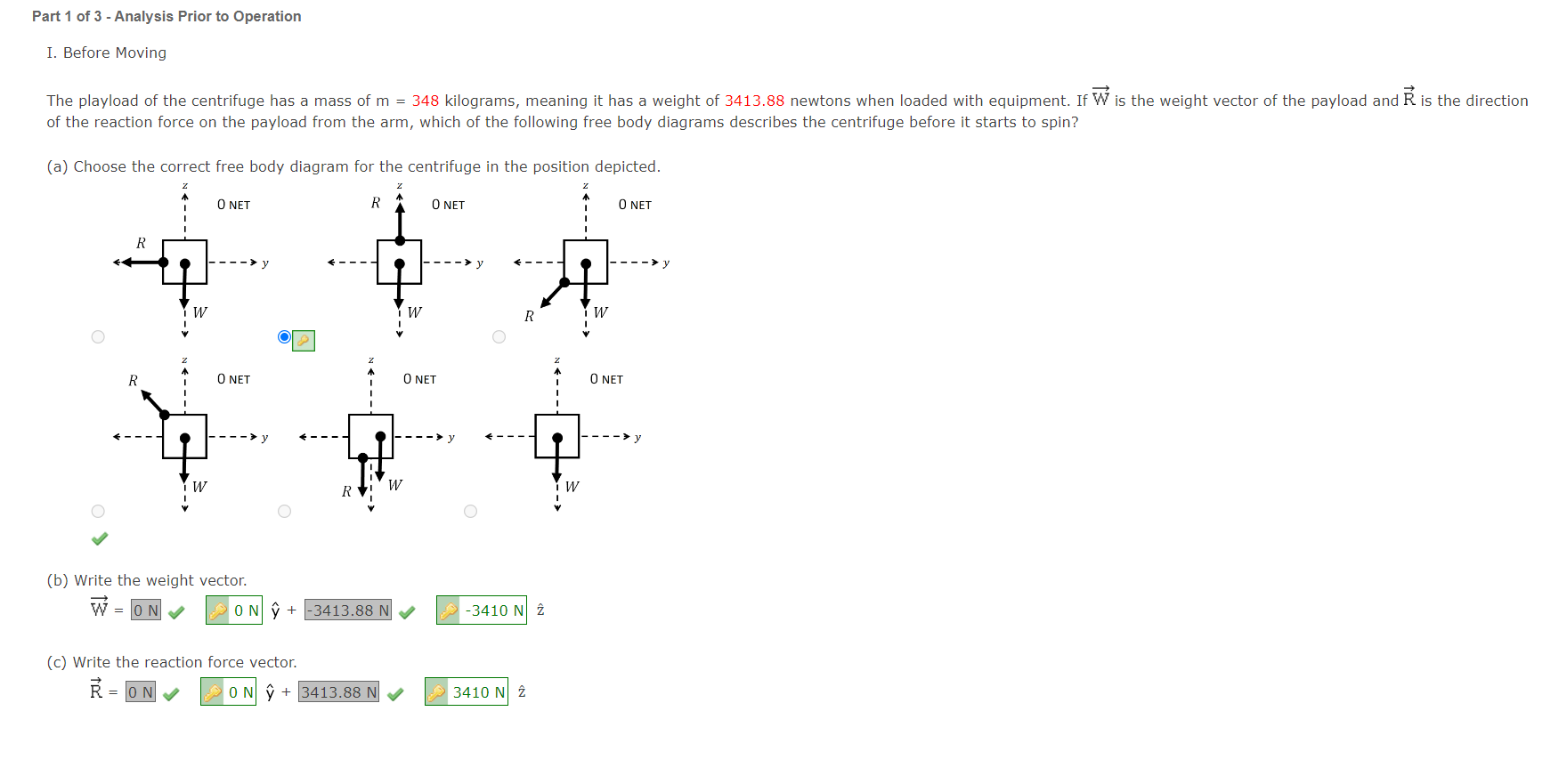Solved of the reaction force on the payload from the arm, | Chegg.com