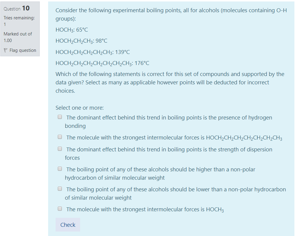 Solved Question 10 Tries remaining: Marked out of 1.00 P | Chegg.com