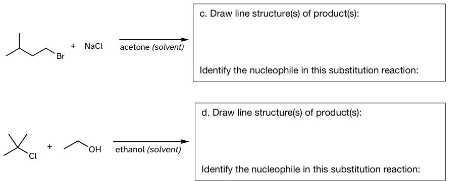 Solved c. Draw line structure(s) of product(s): Identify the | Chegg.com