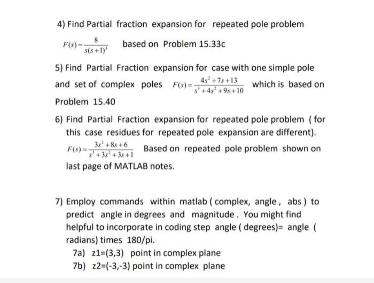 Solved Commands from Matlab needed, Answer based on results | Chegg.com