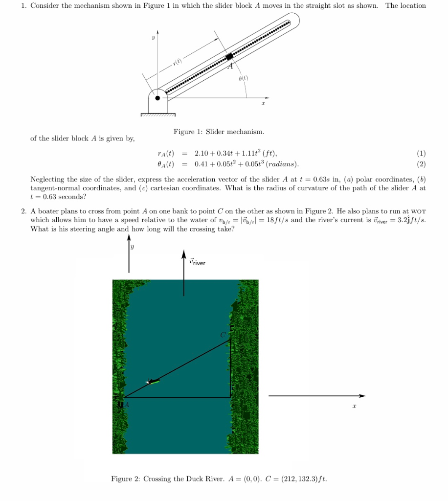 Solved 1. Consider the mechanism shown in Figure 1 in which | Chegg.com