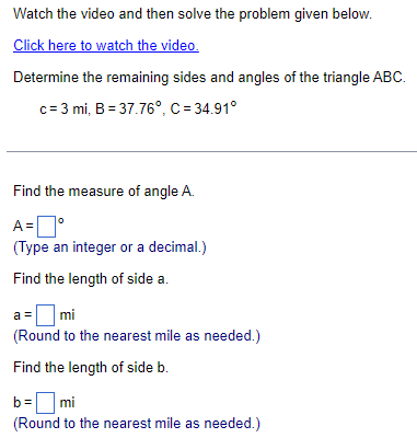 Solved Watch the video and then solve the problem given | Chegg.com