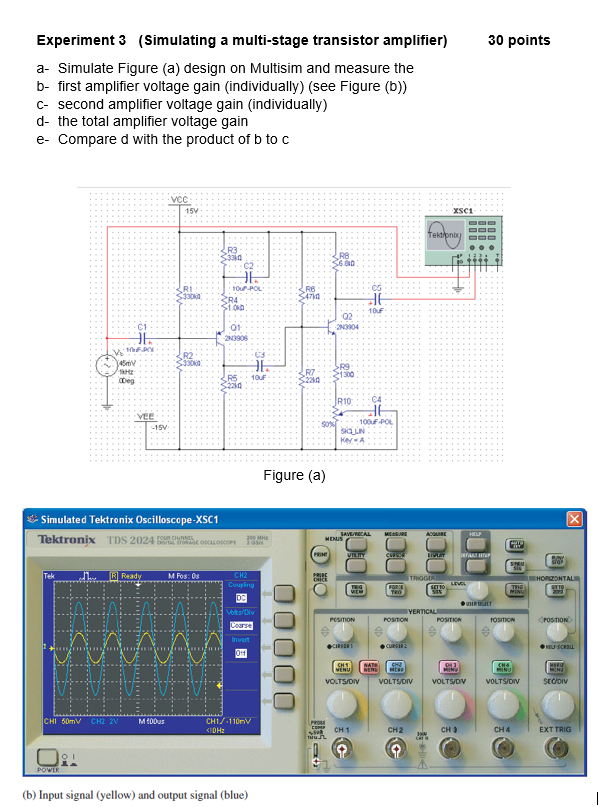Solved 30 points Experiment 3 (Simulating a multi-stage | Chegg.com