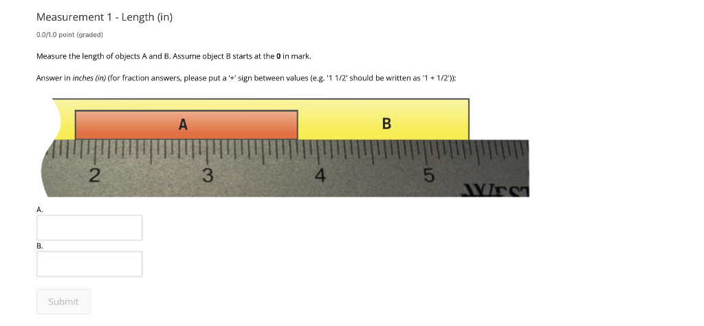 Solved Measurement 1 - Length (in) 0.0/1.0 point (graded) | Chegg.com