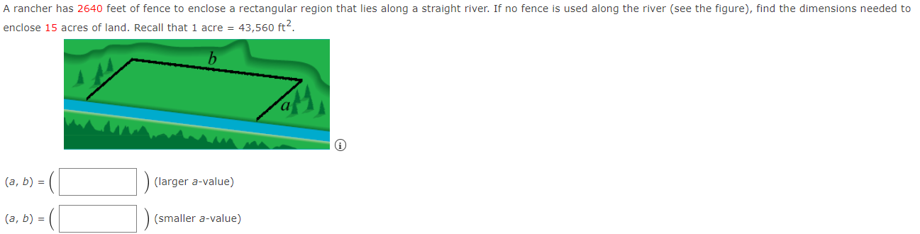 Solved A rancher has 2640 feet of fence to enclose a | Chegg.com