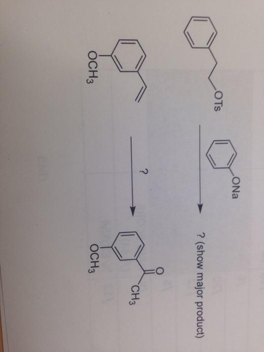 Solved OTs OCH3 ONa (show major product) CH OCH3 | Chegg.com