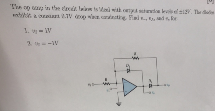 Solved The op amp in the circuit below is ideal with output | Chegg.com