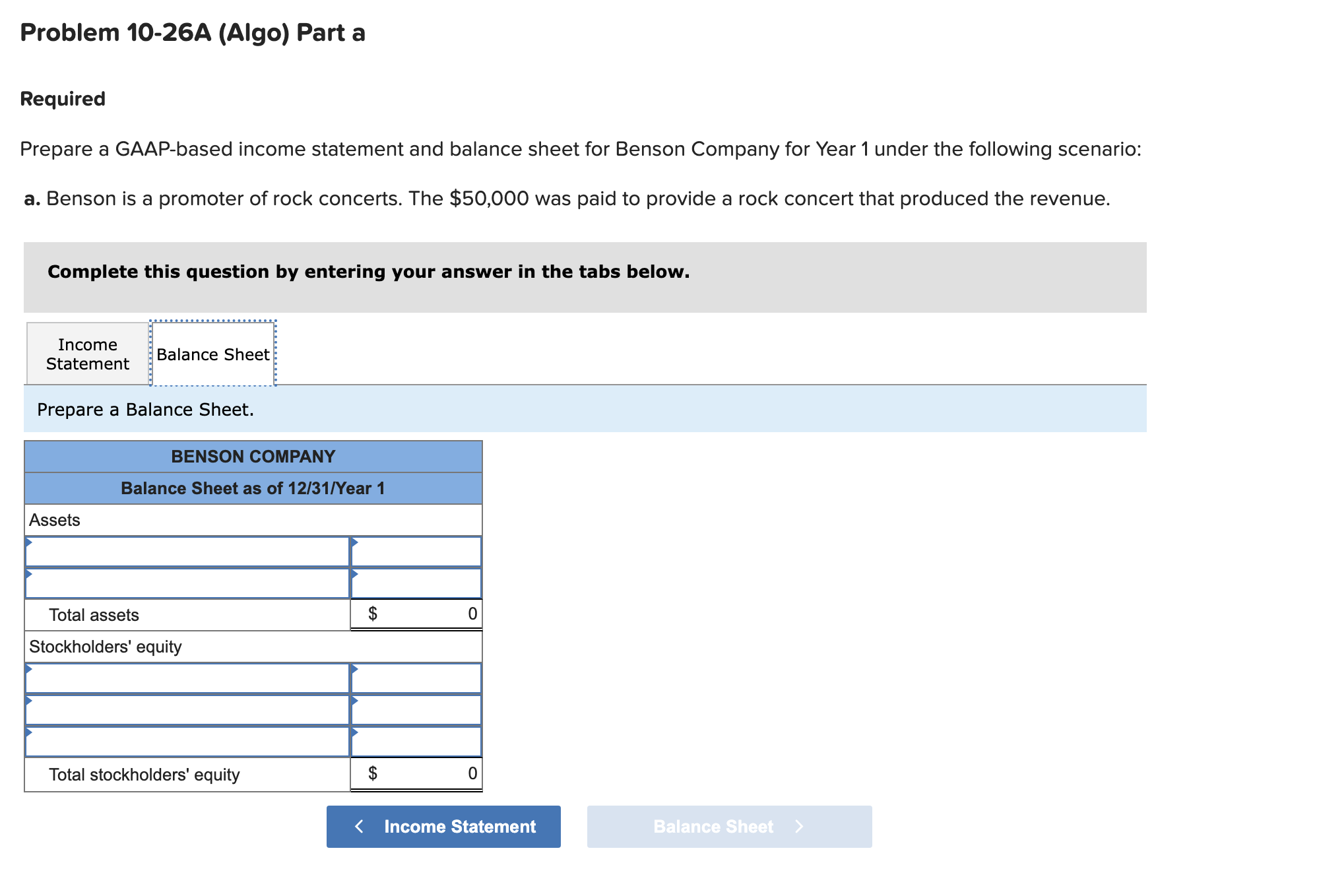Solved Required information Problem 10-26A (Algo) Service | Chegg.com