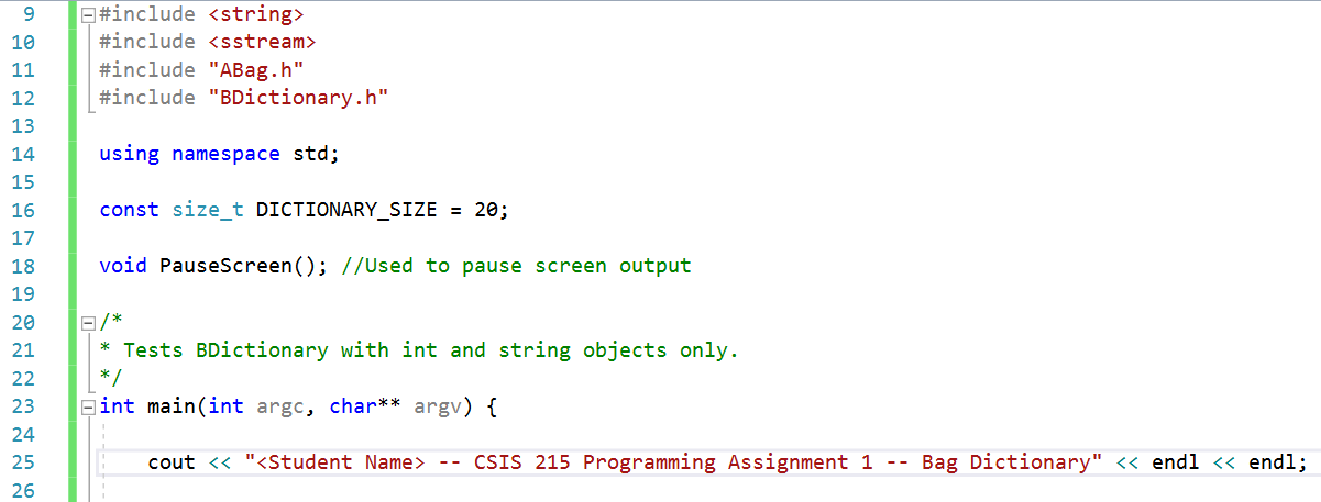 Solved Use the bag ADT provided to create an array-based | Chegg.com