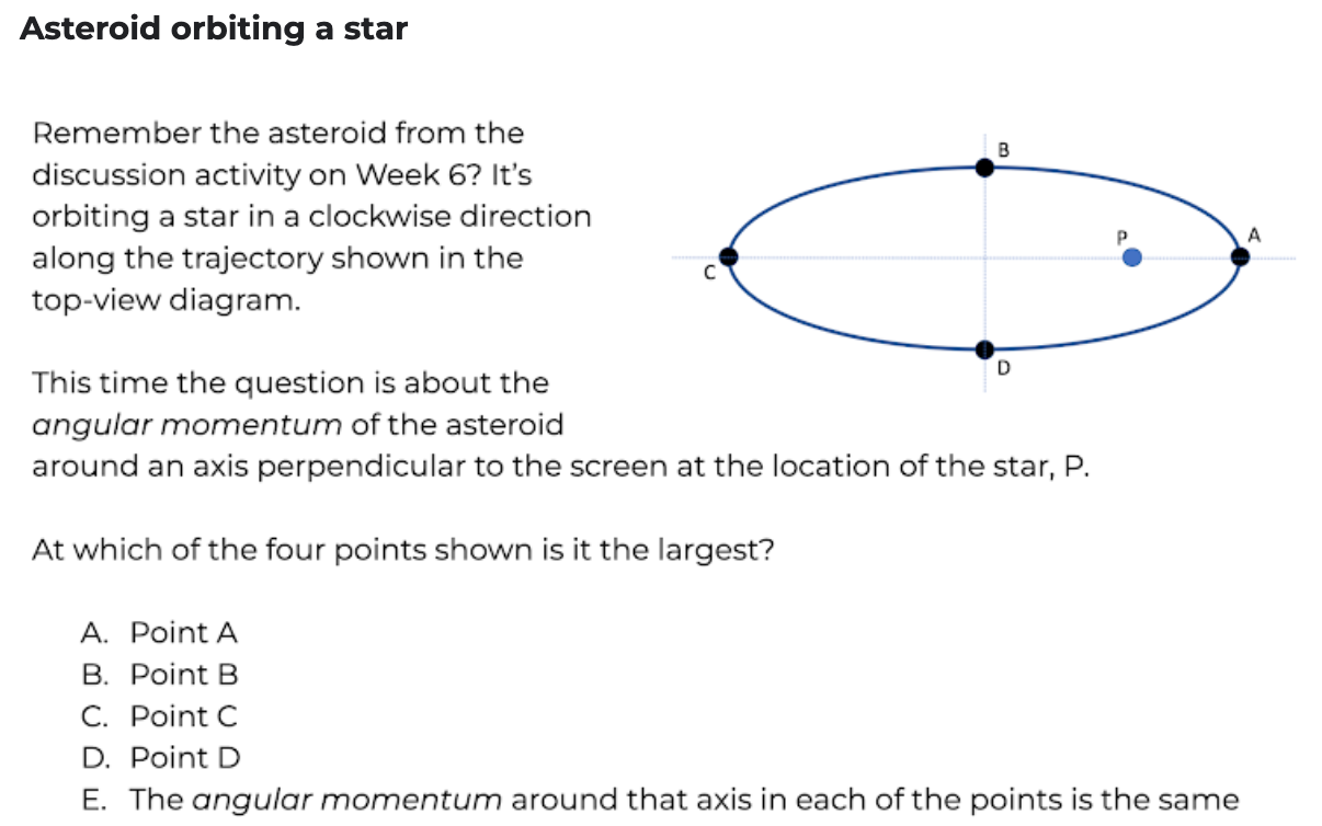 Solved Asteroid orbiting a starRemember the asteroid from | Chegg.com