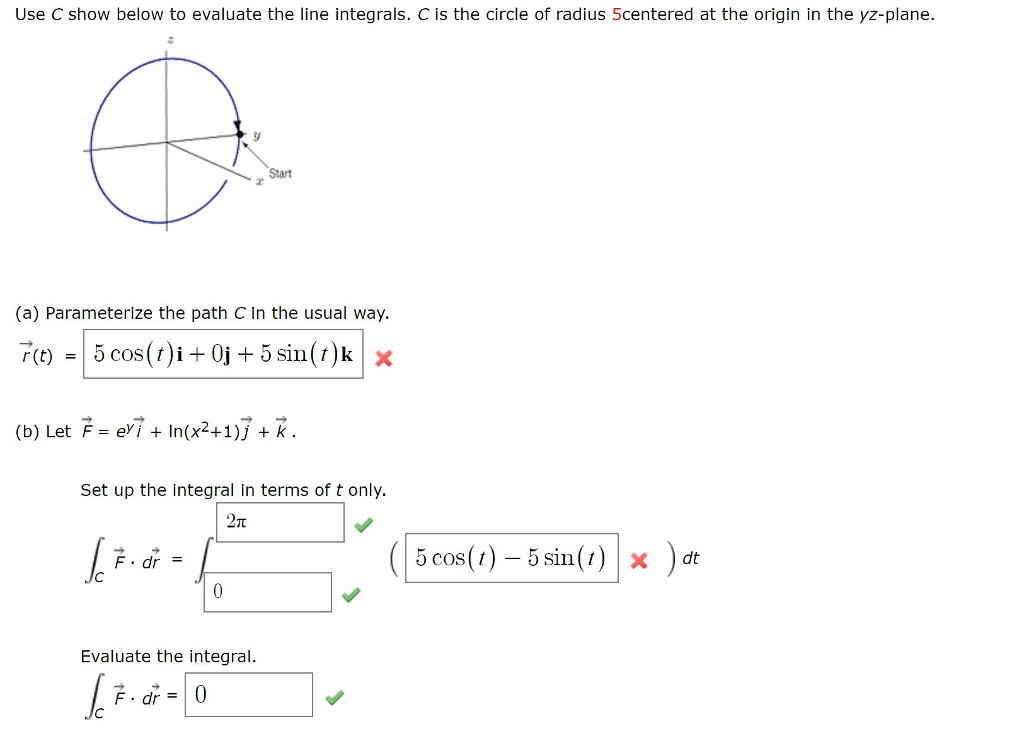 Solved Use C show below to evaluate the line integrals. C is | Chegg.com