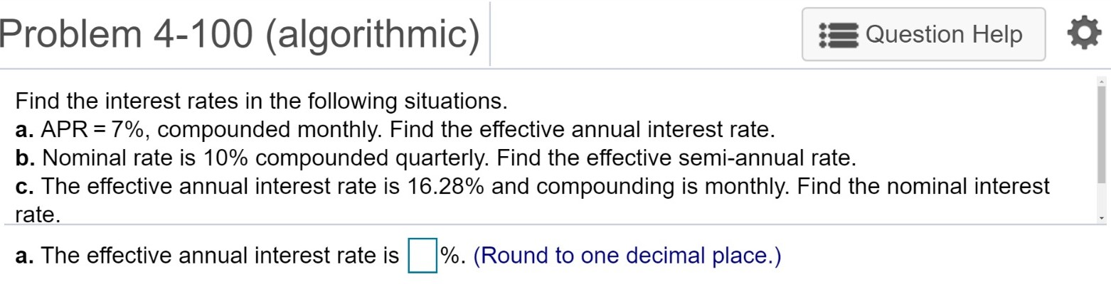 Solved Problem 4-100 (algorithmic) Question Help Find the | Chegg.com