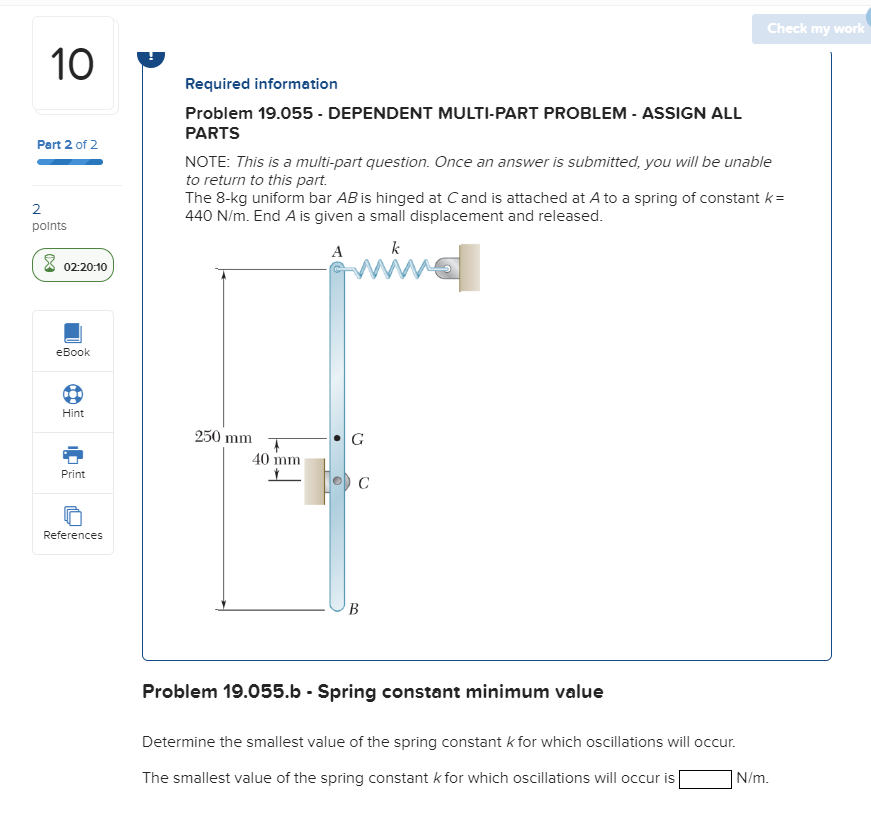 Solved Check my wc Part 1 of 2 Required information Problem | Chegg.com