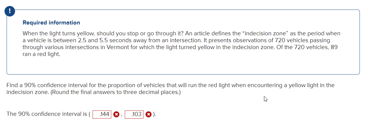 Solved Required information When the light turns yellow, | Chegg.com