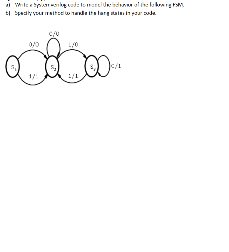 a) Write a Systemverilog code to model the behavior | Chegg.com