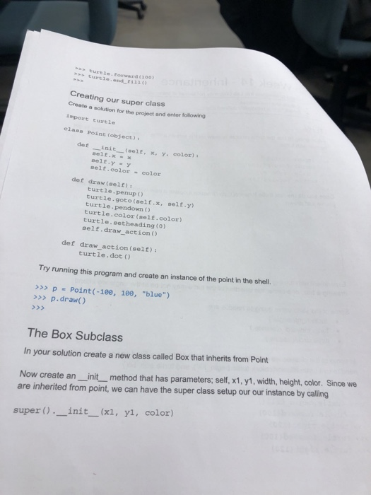 Solved Create and use classes Inherit from a previously | Chegg.com