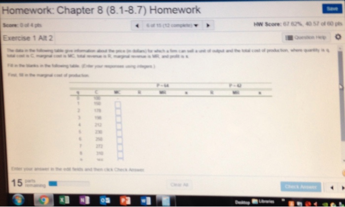 Homework Chapter 8 8 1 8 7 Homework Score 0 Pts