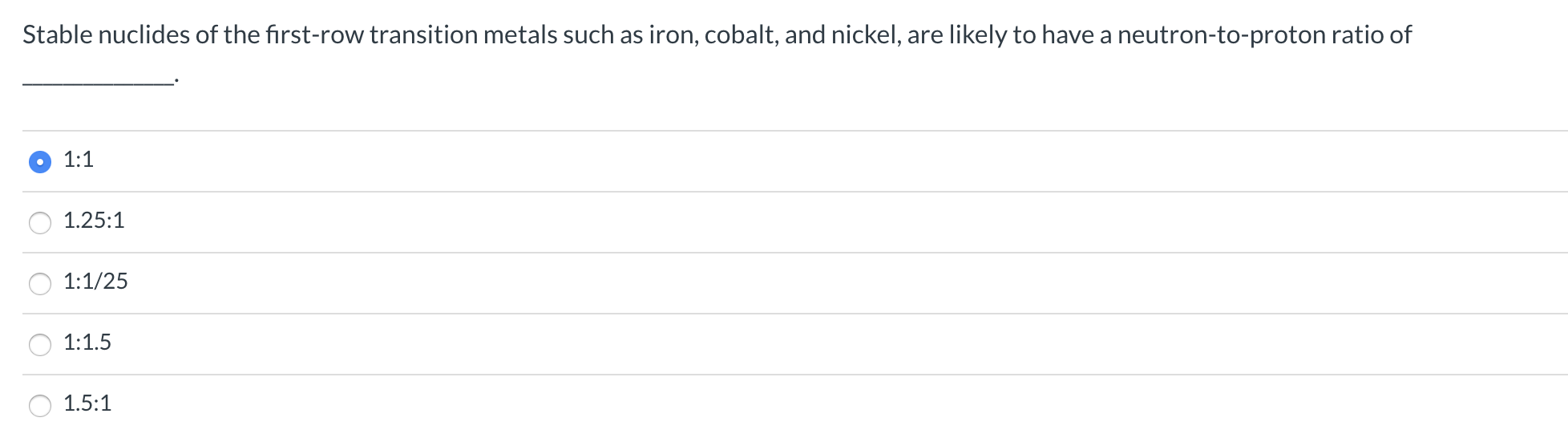Solved Stable nuclides of the first-row transition metals | Chegg.com