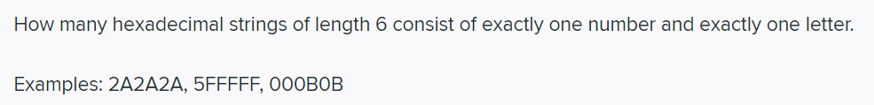Solved How Many Hexadecimal Strings Of Length 6 Consist Of 