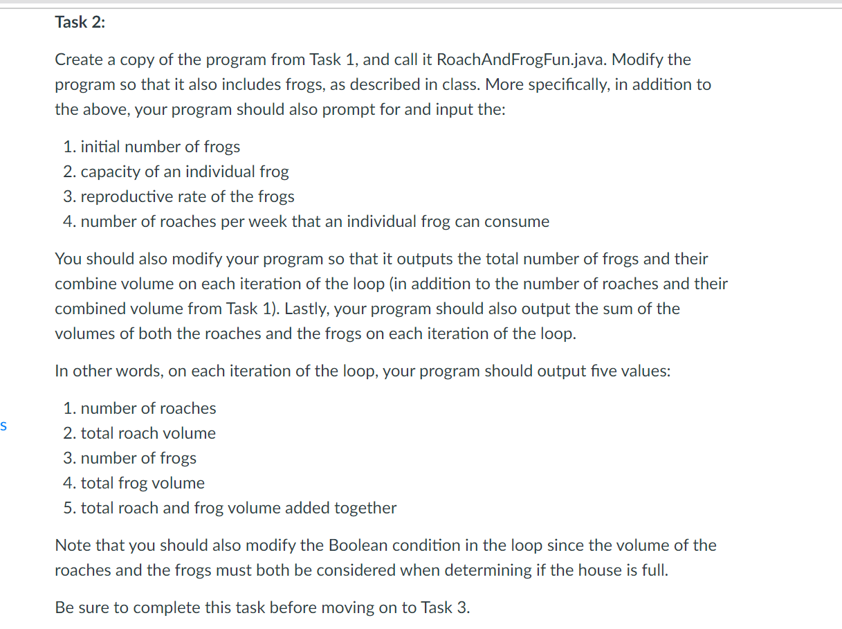 Solved Given the code from task 1, how do I modify it | Chegg.com