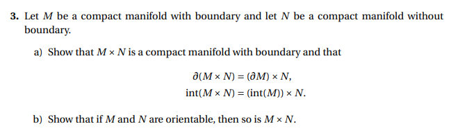 3. Let M be a compact manifold with boundary and let | Chegg.com