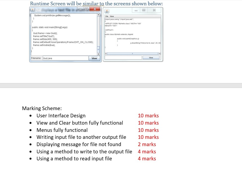 1. Write a program using JavaFX API that reads a text | Chegg.com